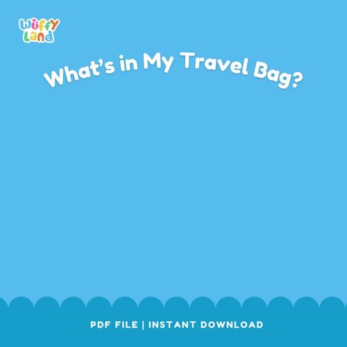 What's in My Travel Bag? - Cut and Paste Activity for Kids by Wuffyland