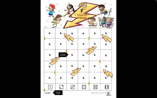 Editable Phonics Game Template | Roll and Read | Track Theme | TPT