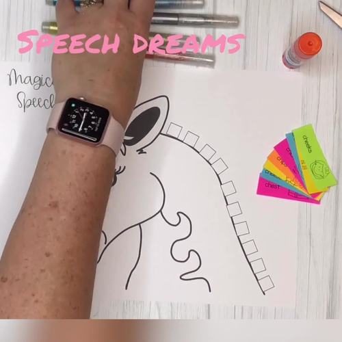 Speech and Language Unicorn Craft Activity by Speech Dreams | TpT