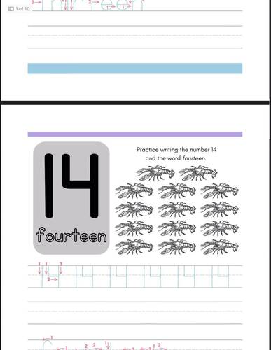 Numbers 11-20 Worksheets , Trace and Write Numbers and Number Names, No ...