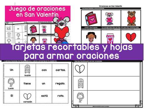 Las oraciones en San Valentín | Pack de Actividades y juegos | Spanish ...