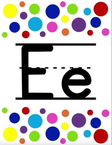 Rainbow Polka Dot Party Alphabet Posters: Set #1 by Magical Miss Meg