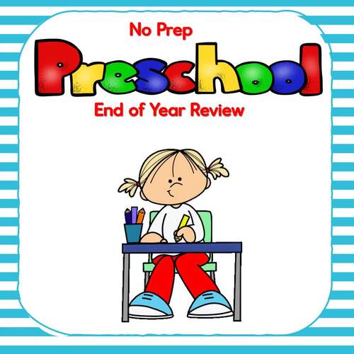 End of Year PK Phonological Awareness and Math Review by Pint Size Learners