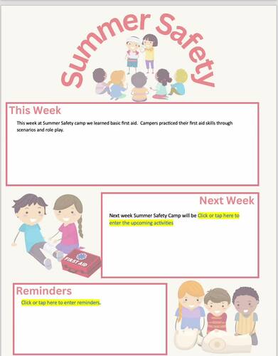 Summer Newsletter Bundle by Admin 4 You | TPT