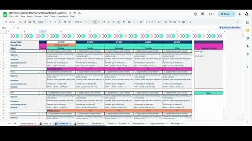 Ultimate Teacher Planner & Dashboard | Google Sheets Digital Teacher ...