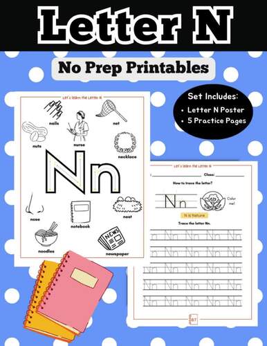 Letter N No Prep Printable / Letters Worksheets / Alphabet Activity by ...