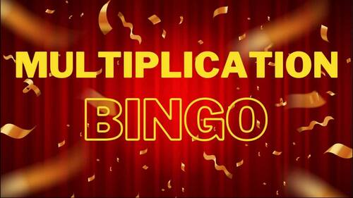 Multiplication Bingo Mastery Kit with 90 Bingo cards and Bingo Caller