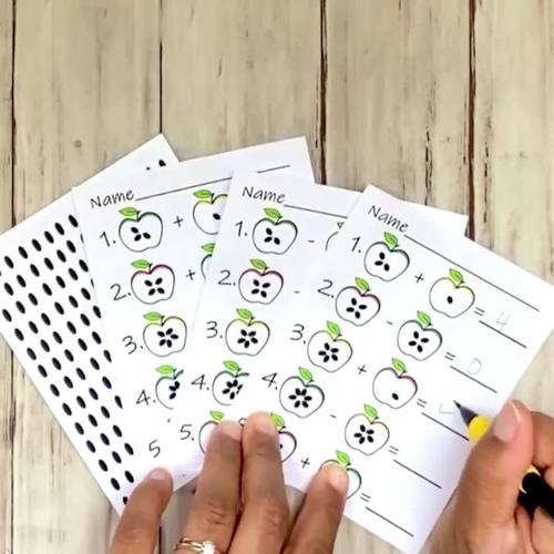 Kindergarten Math Activities | Counting | Adding | Subtracting | Apple ...