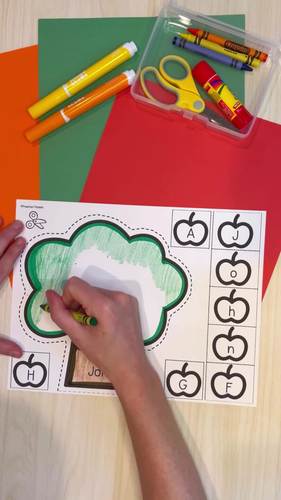 Fall Apple Tree Name Craft Editable by Preschool Packets | TpT