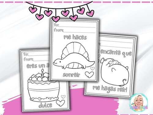 Spanish Valentine's Day Cards - San Valentín Espanol Coloring Valentine ...