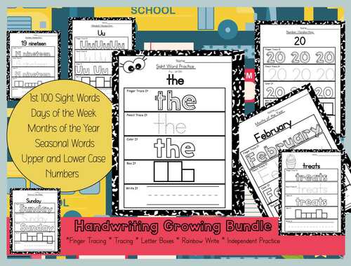 Growing Tracing Bundle | Tracing Handwriting Practice Preschool Homeschool