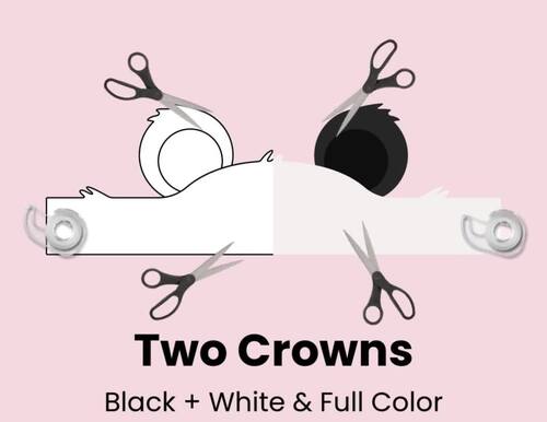 Panda Ears Crown / Mask / Costume / Animal / Headband ** Two Crowns