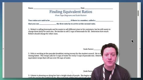 Equivalent Ratios: Tape Diagrams and Scale Factors by Foiled By Math