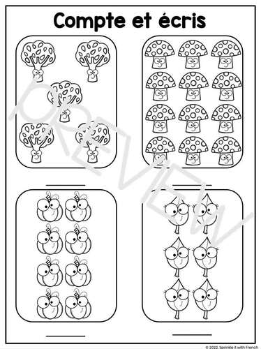 French Math Activities Seasonal Bundle by Sprinkle it with French