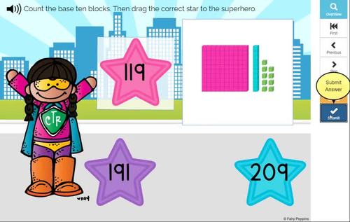 Place Value Hundreds, Tens & Ones Boom Cards™- Distance Learning