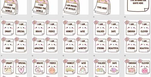 Pink Affirmation Station by Magical Kinders Corner | TPT