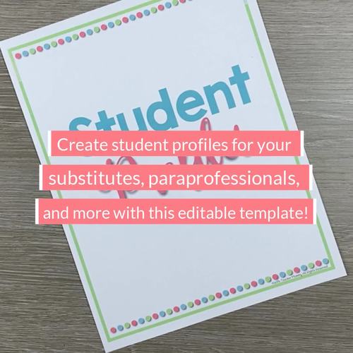 Student Information Sheets (Editable) PRINT + GOOGLE SLIDES BUNDLE