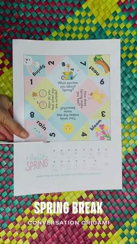 Spring Break Activity for Speaking and Listening | Origami Spring Craft