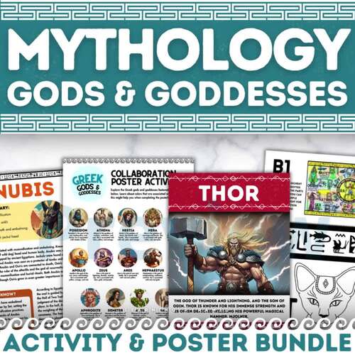 Mythology Gods and Goddesses Value Bundle | Greek Norse Egyptian Roman ...