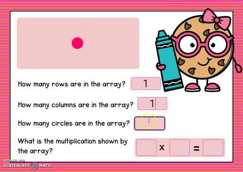 Array Multiplication Table 1 Boom Cards™ Distance Learning by Creating ...