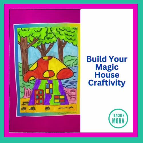 Build Your Magic House Craftivity – Cut and Paste Activity | Building ...