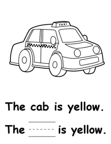 Word Families Reading and Coloring Book (at, ab, am, an, ap) | TPT