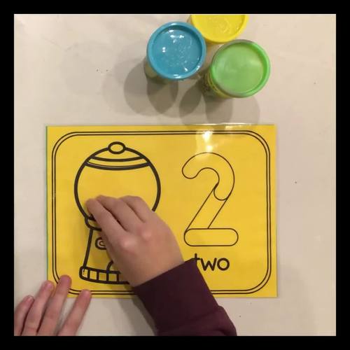 Gumball Play Dough Number Mats | 1-10 | Number Recognition | TPT