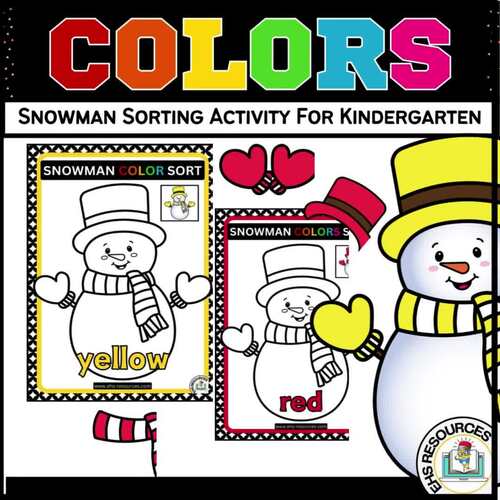 Winter Snowman Color Sorting | Sort Similar Hat-Scarf-Gloves for Snowman