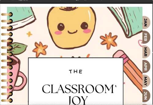 Digital Teacher Planner | Classroom Joy Planner | Editable Monthly ...