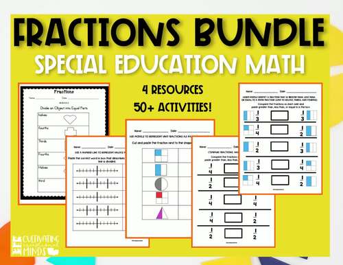 Fractions Sped Fractions on Number Line Math Special Ed Equivalent ...