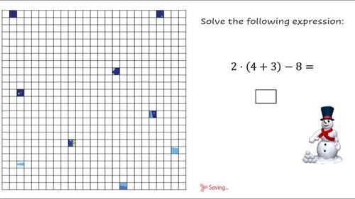 Winter Math Order of Operations Intermediate Pixel Art Activity by ...