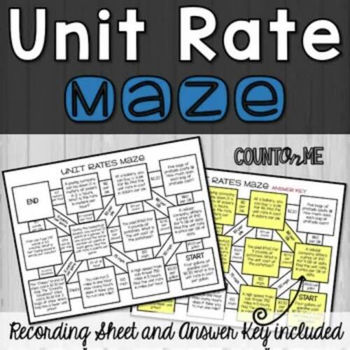 No Prep Unit Rate Maze by Thriving Teacher Inc | TPT