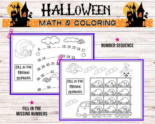 Halloween Counting Worksheets by Power Kids by Marina | TPT