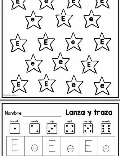 Letter E Worksheets | Spanish Version - Bilingual Ed. | PreK ...