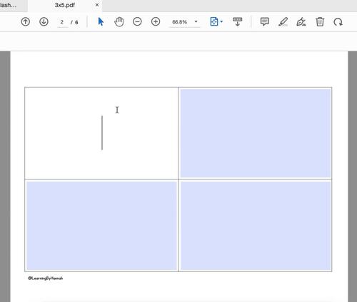 3x5 flashcard template google docs