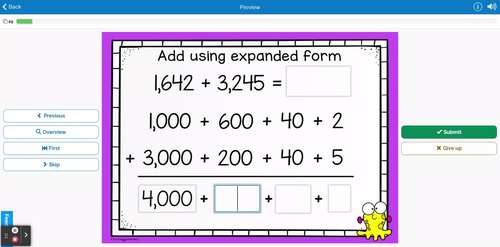 4 Digit Addition with Expanded Form No Regrouping BOOM Cards | TpT