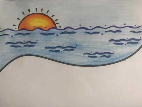 Summer Beach Craft | Cut and Paste with Real Sand by LITTLE LEARNER ...