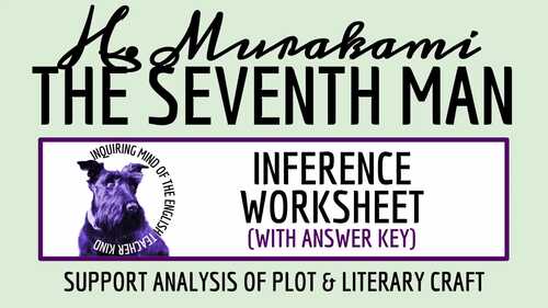 "The Seventh Man" by Haruki Murakami Literary Analysis Worksheet | ELA ...