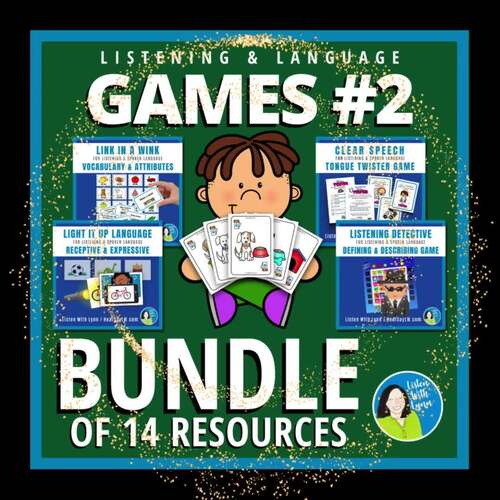 GAME BUNDLE TWO 14 Listening and Spoken Language Games DHH Hearing Loss