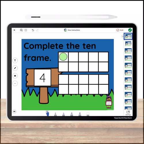 Ten Frame - K.CC.B.4.B - Kindergarten - Counting & Cardinality - Seesaw