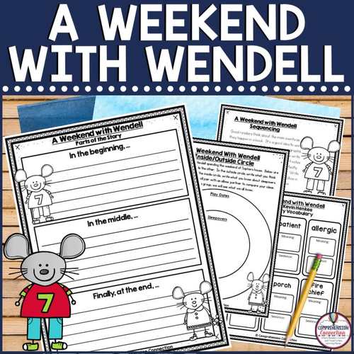 A Weekend With Wendell by Kevin Henkes Activities in Digital and PDF