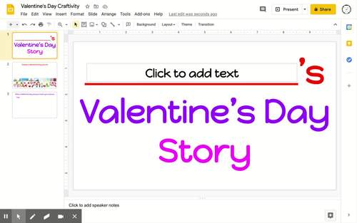 Digital Valentine's Day Writing Craftivity by Adventures and Teaching