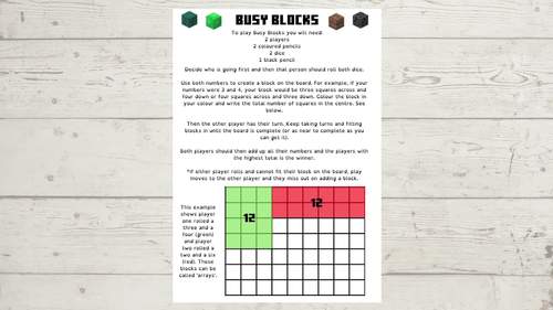 MINECRAFT MATHS GAMES - algebra, time, area, coordinates, multiplication