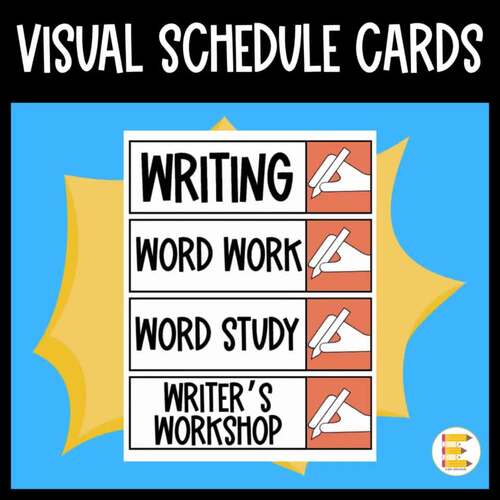 Editable Visual Schedule Cards With Pictures - Daily Schedule | TPT