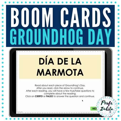 Boom Cards in Spanish Groundhog Day Readings | Día de la Marmota | Sub ...