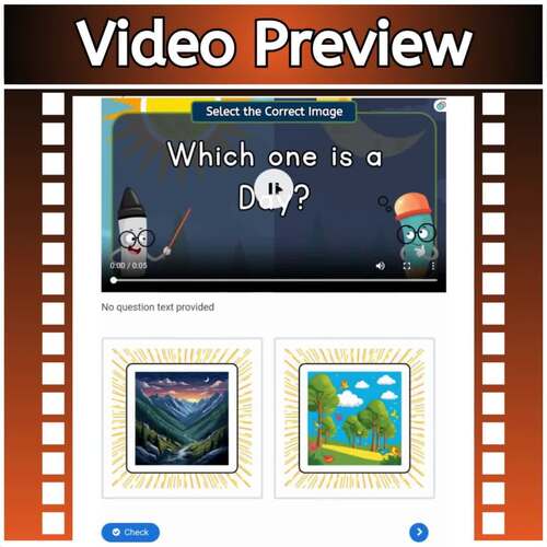 Correct Image: Parts of the Day Digital Resources Vocabulary Building