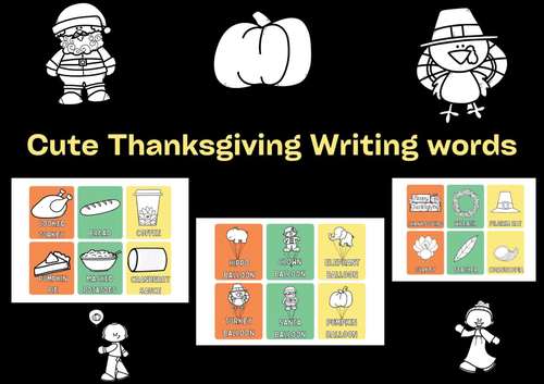 Thanksgiving Flashcards : A Writing Resource by The Hippie Teacher 77