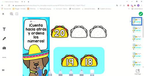Digital Math Spanish | Contar hacia atrás | Google Slides y Seesaw ...