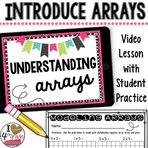 Understanding Arrays- Instructional Lesson by I HEART 4th grade | TPT