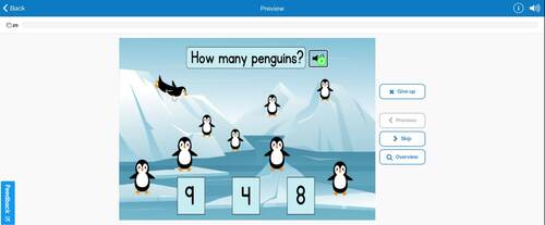 Counting Penguins One to One Correspondence Numbers 1-10 Boom Cards